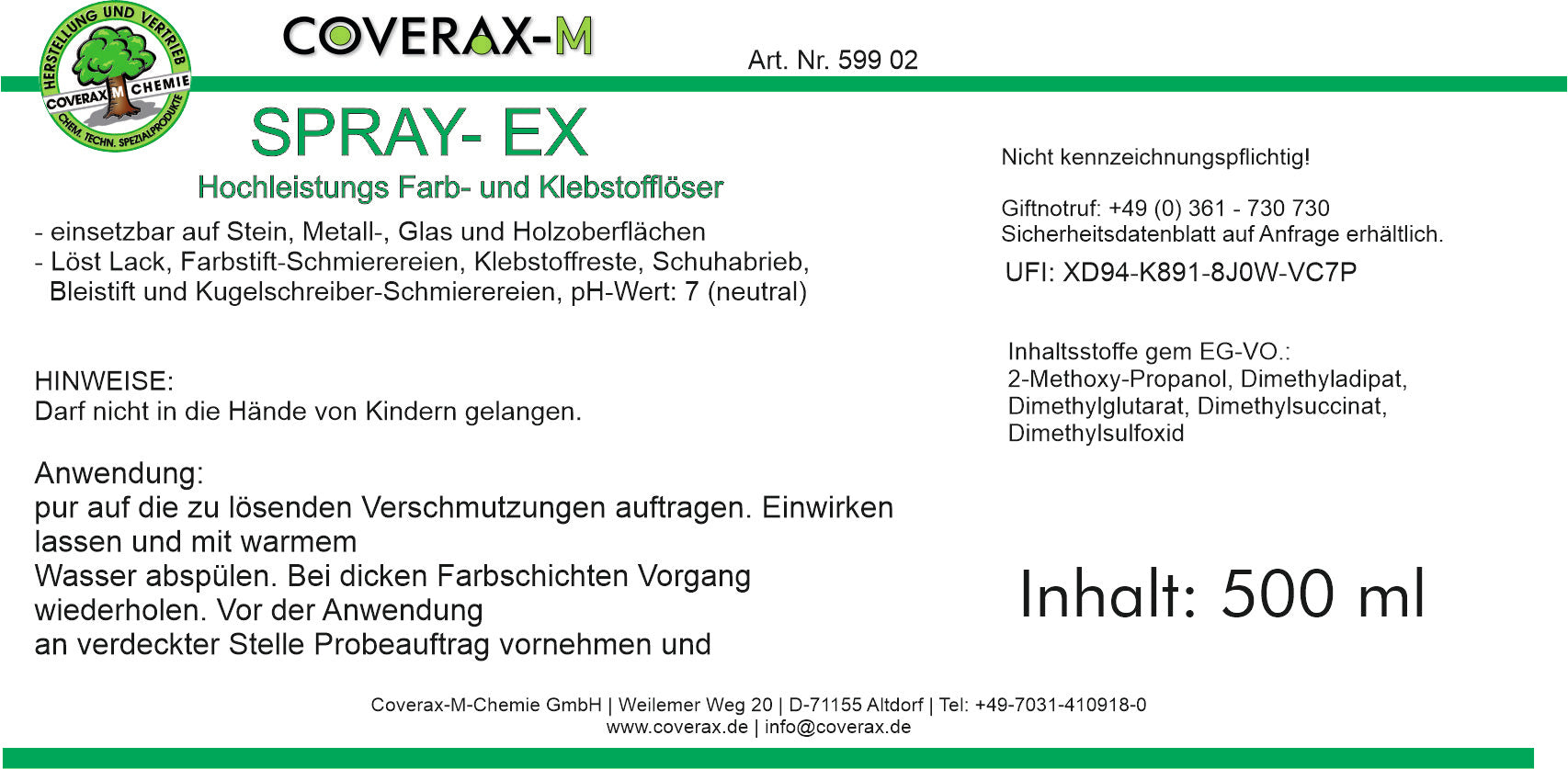 SPRAY-EX – Schonender Graffitientferner | Coverax B2B